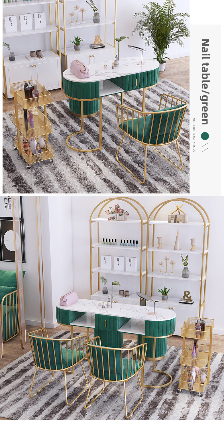 Pink Nail Table - meiyi