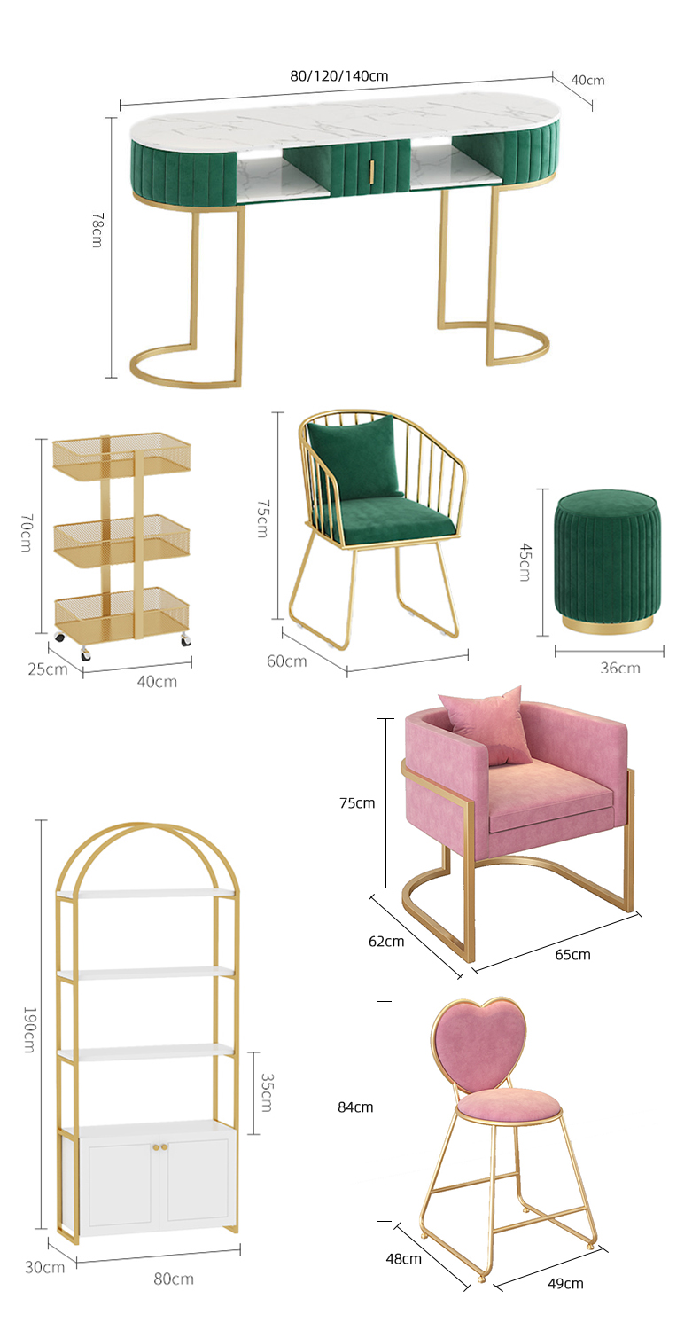 Pink Nail Table - meiyi